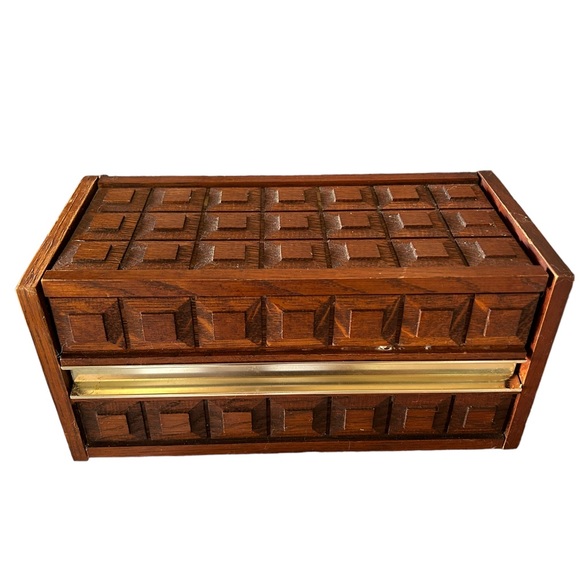 Office | Mid Century 196s 1970s Executive Desk Phone In Wood Cubist ...